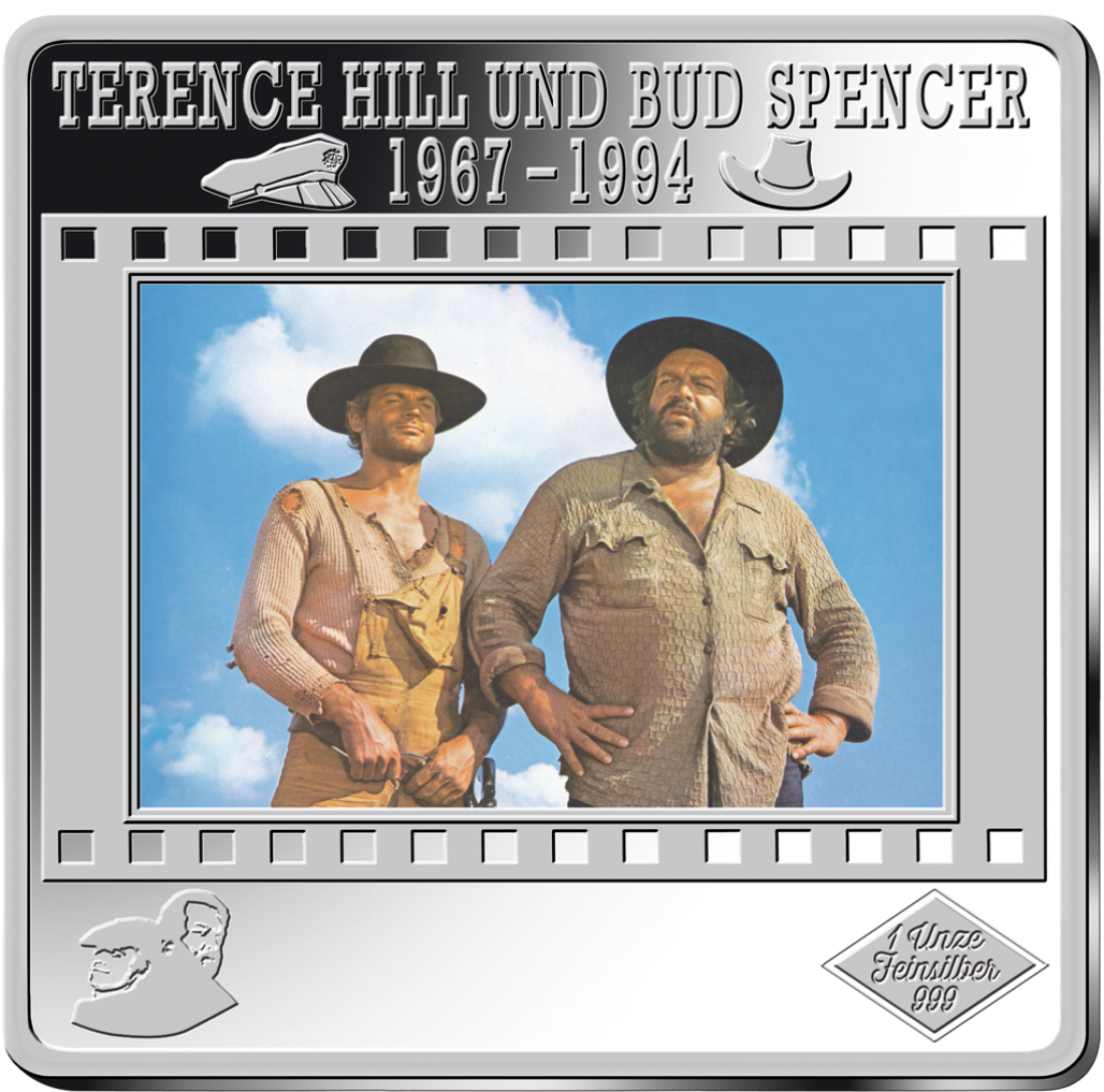 3er-Set Dia-Rahmen Bud Spencer & Terence Hill, Silber